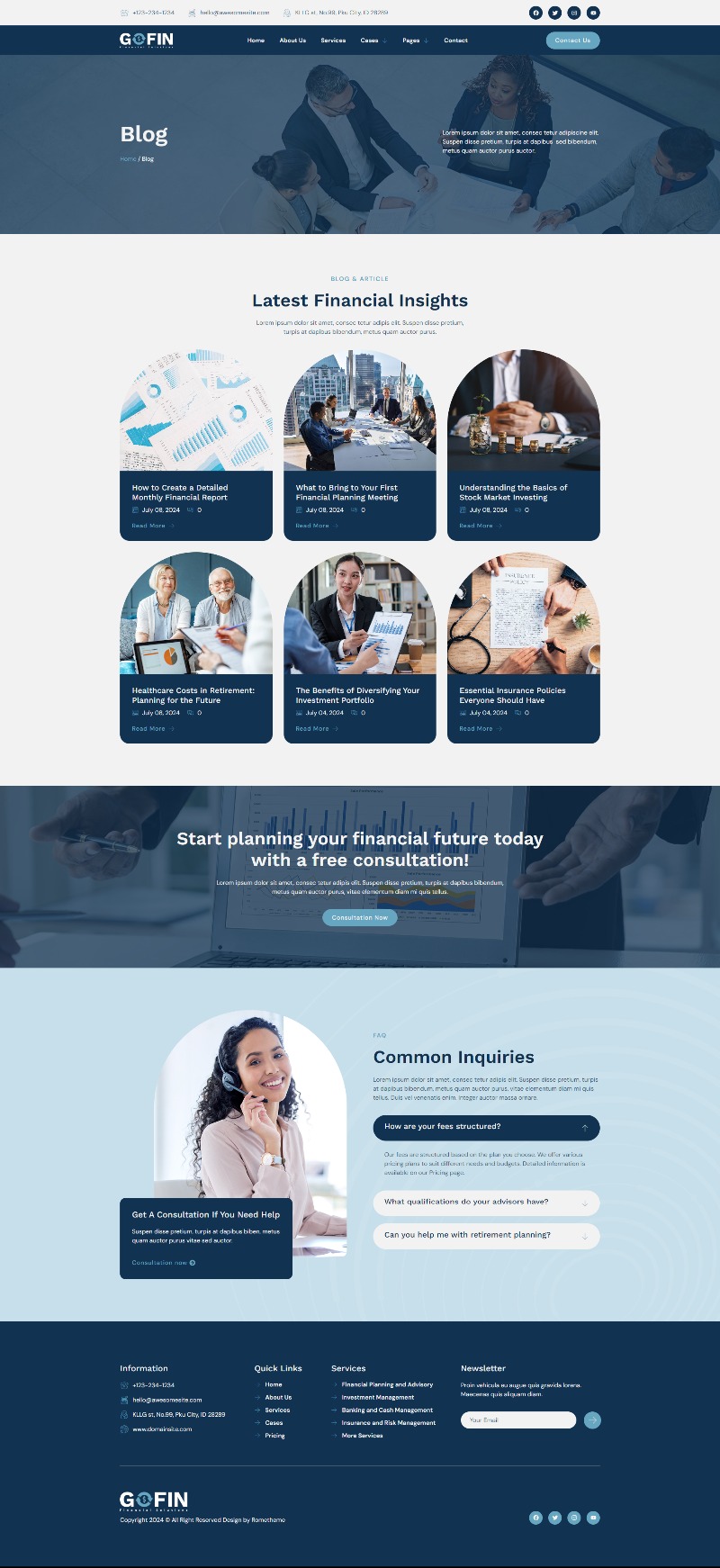 Gofin - Financial Solutions Elementor Template Kit by Rometheme ...